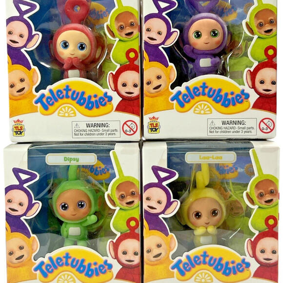 Toys | Teletubbies Tls Cheebee Set Of 4 Flocked Mini Figures 25 Tinky ...